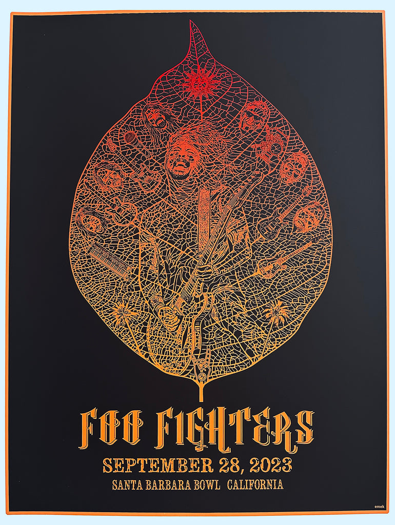 Foo Fighters "Fall" Leaf - Orange $200 – Emek Studios