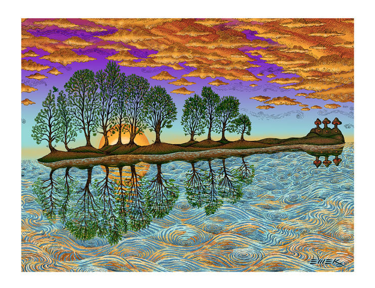 Guitar Island • Mini Print – Emek Studios